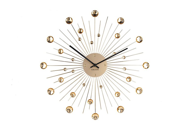 Reloj redondo de metal Sunburst 50 cm