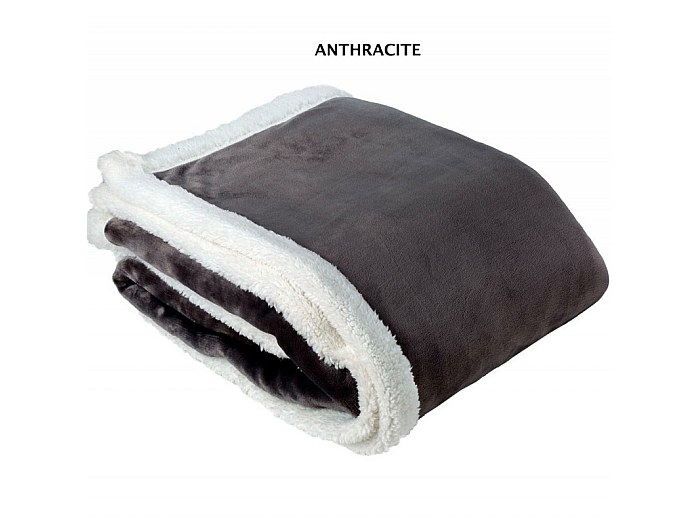 Plaid micro fourrure double face "Week end" Toison d'or - Couleur: Week ...