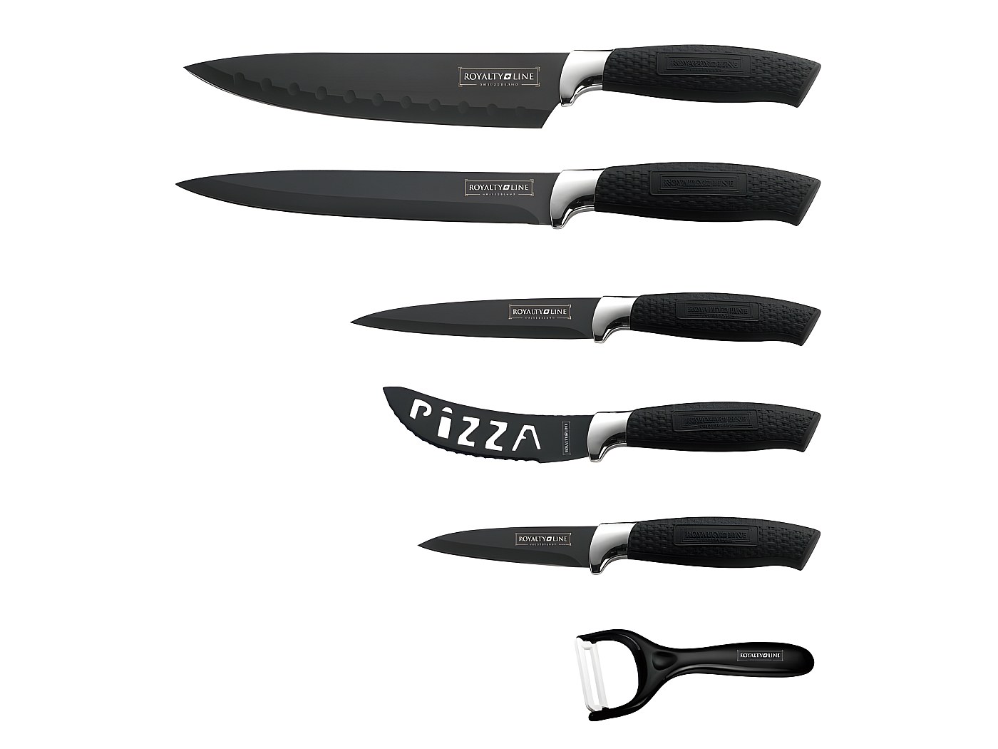 Ensemble couteaux 5 pièces + économe céramique Royalty Line
