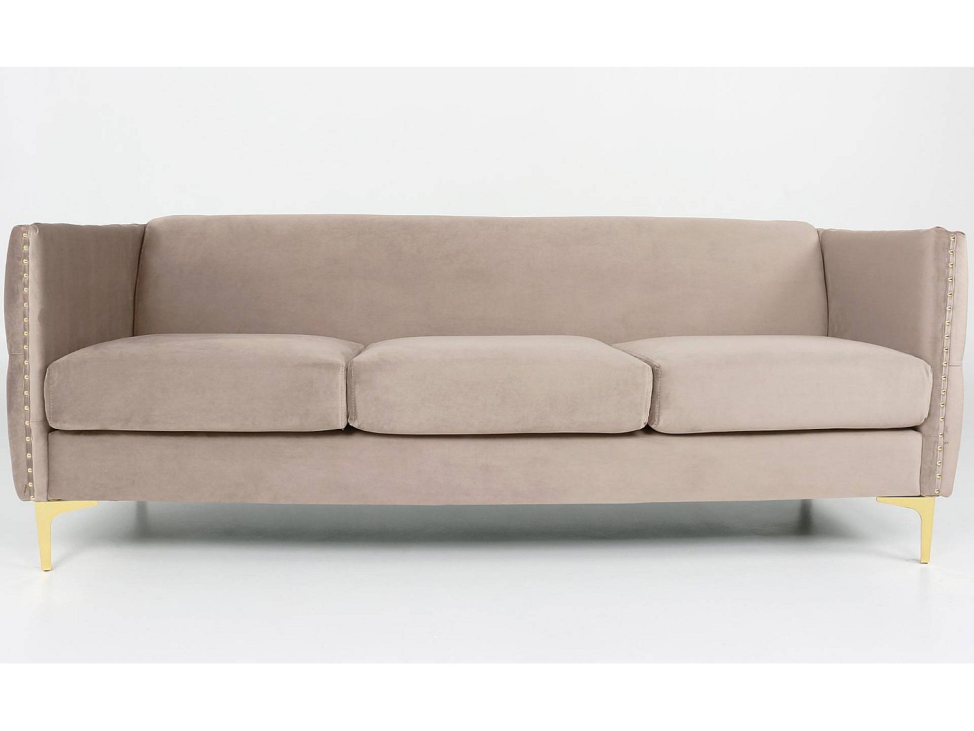 Divano a 3 posti Joshua Velluto color Talpa