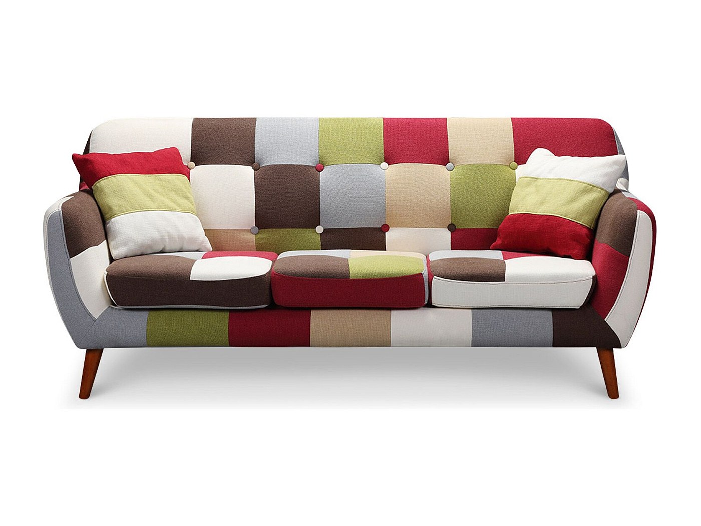 Divano Bombay scandinavo a 3 posti Multicolore