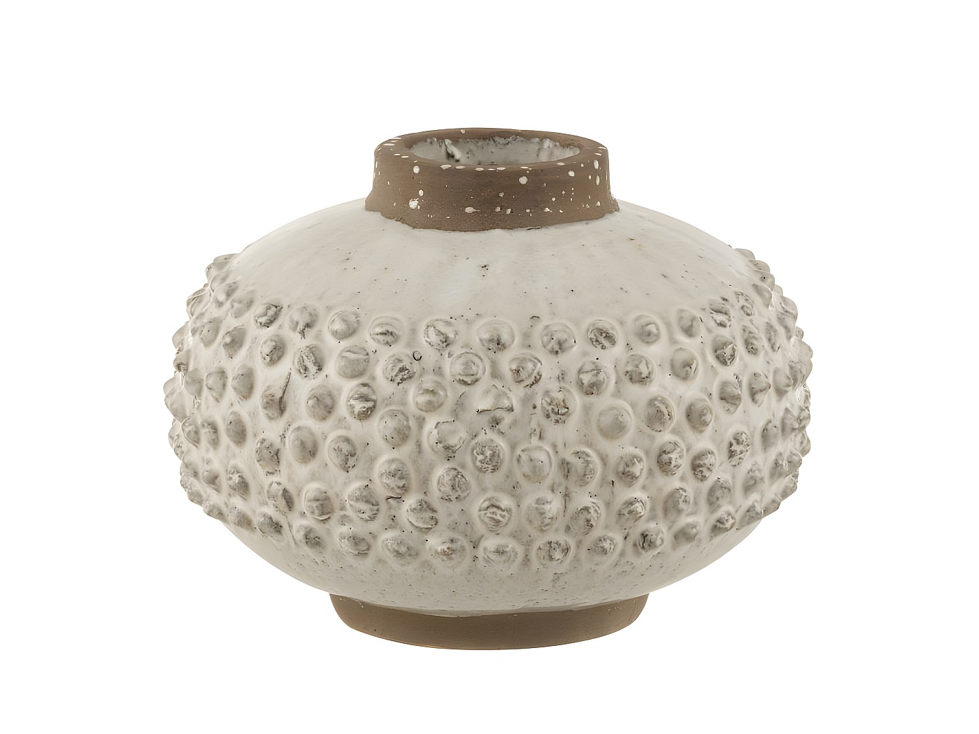 Vase Design "Bord Pointu" 29cm Blanc & Gris