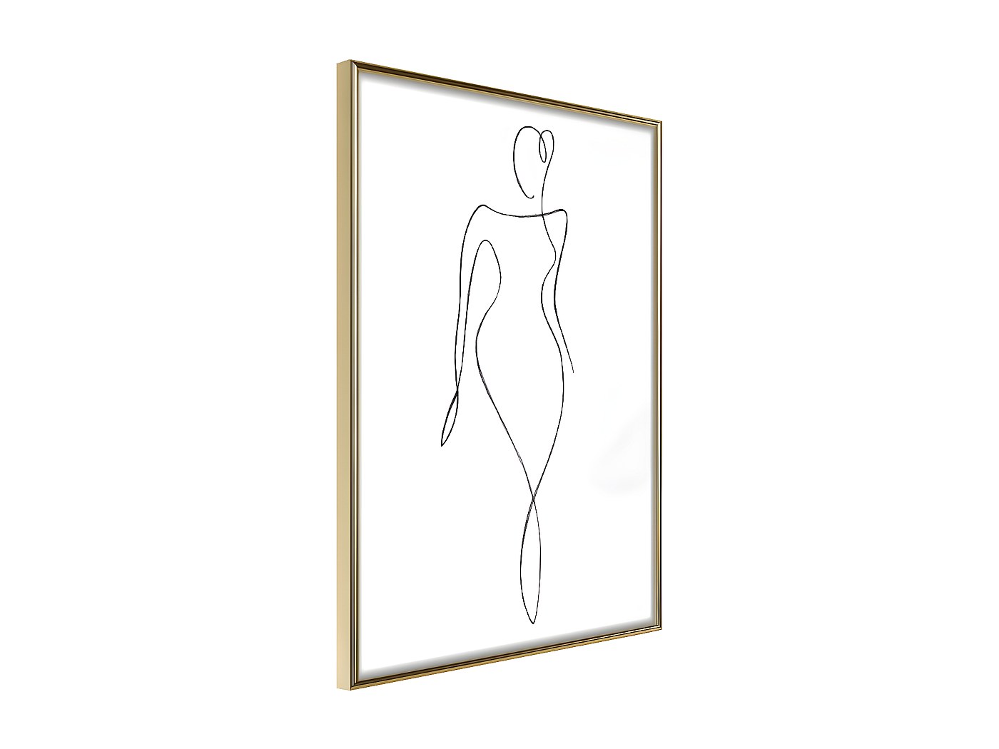 Affiche Murale Encadrée "Impeccable Figure" 20 x 30 cm Or