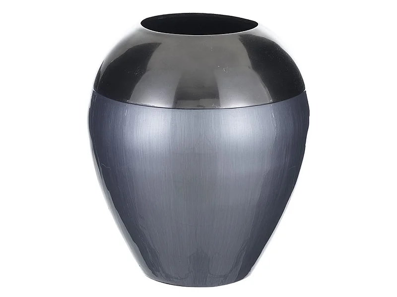 Vaso em alumínio SIOBAN - A 24 cm - Cinzento e antracite