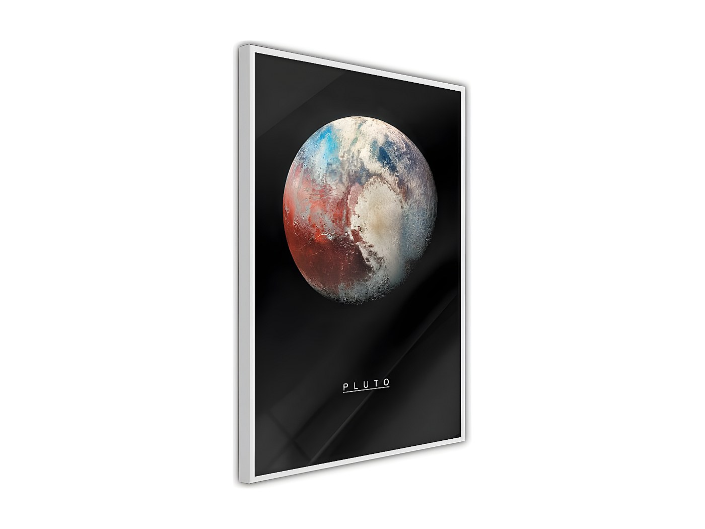 Affiche Murale Encadrée "The Solar System Pluto" 40 x 60 cm Blanc