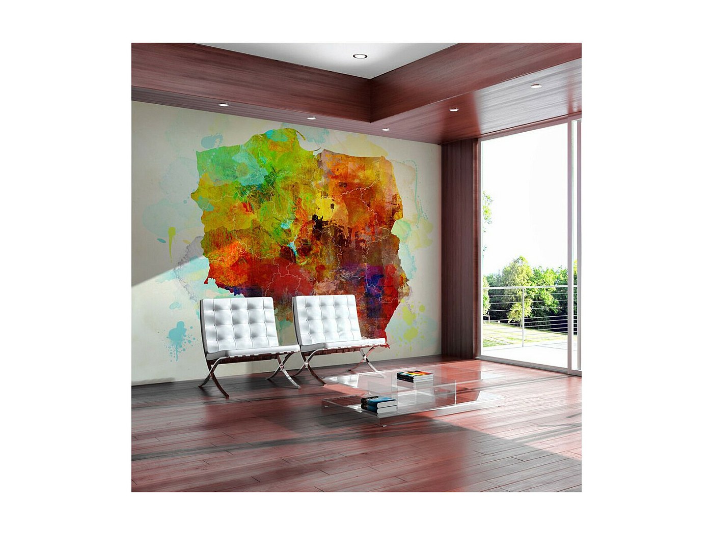 Papier Peint "Map Poland" 193 x 250 cm