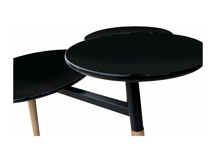 Table d'Appoint Design "Butler" 86cm Noir