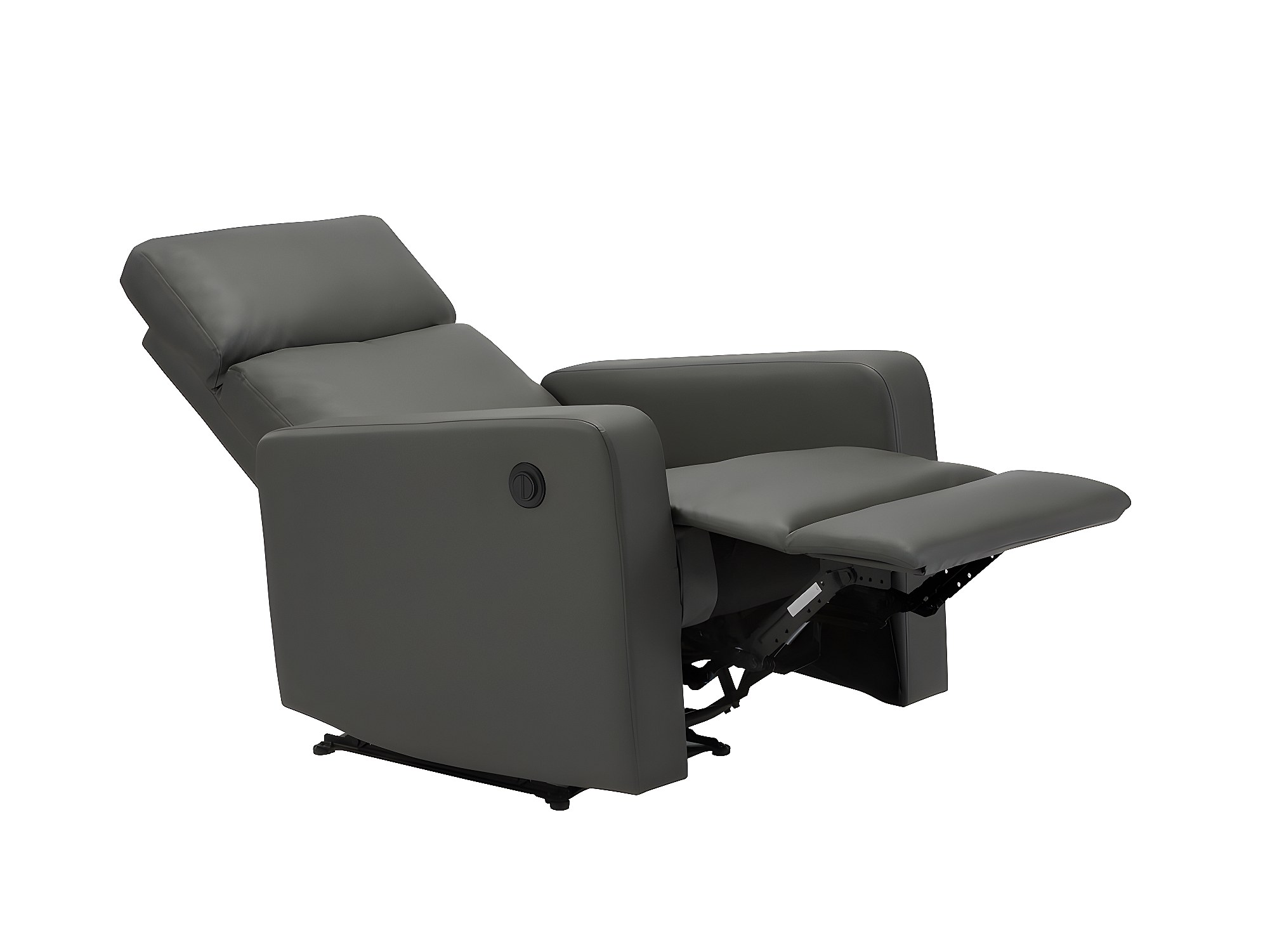 Fauteuil relax LOVA large en PU gris avec fonction électrique