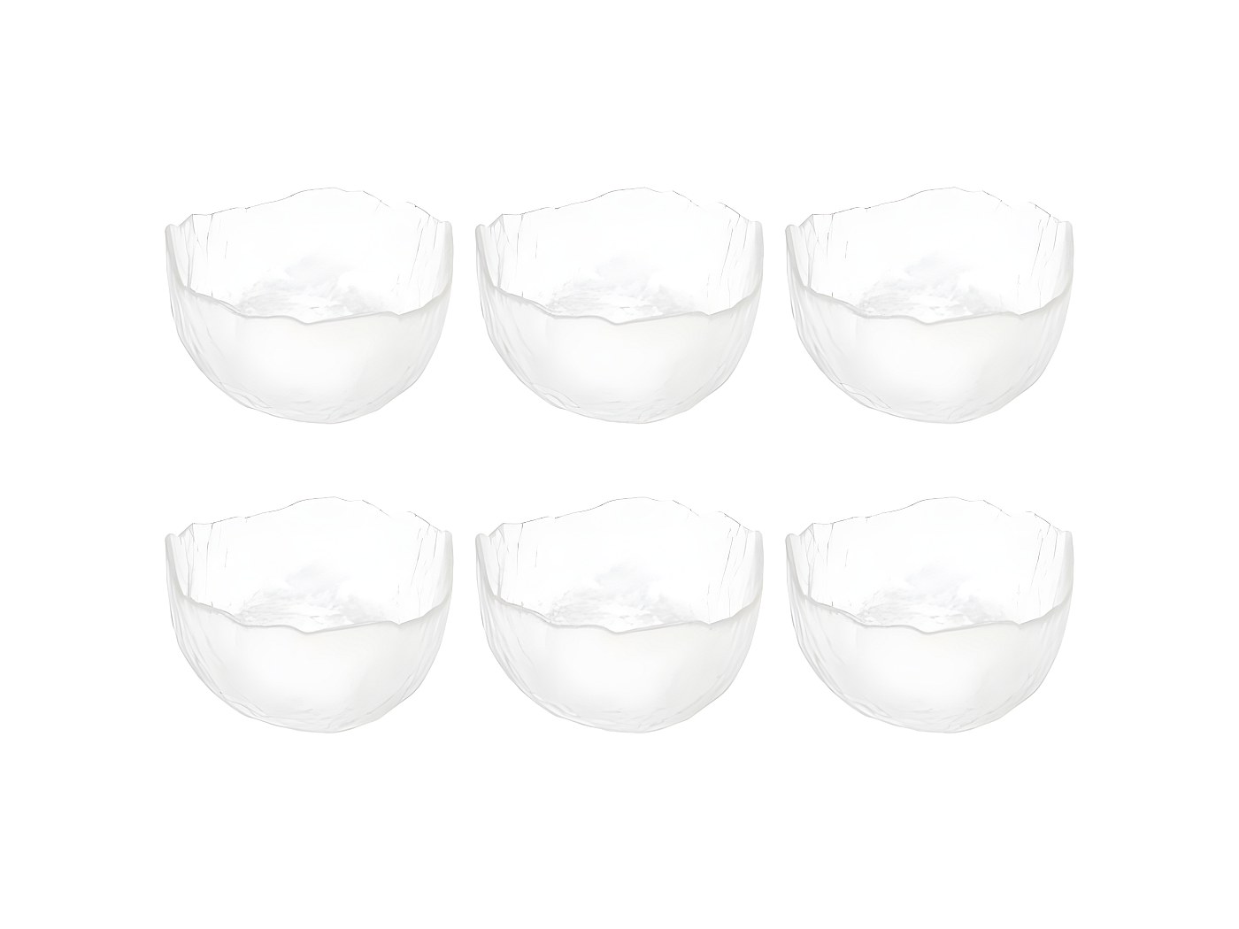 Lot de 6 Coupelles en Verre "Lua" 25cl Transparent