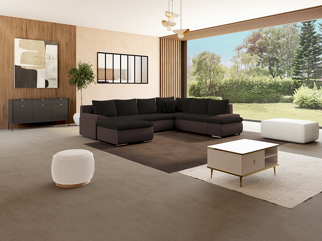 Kanapa 6-osobowa Brązowy