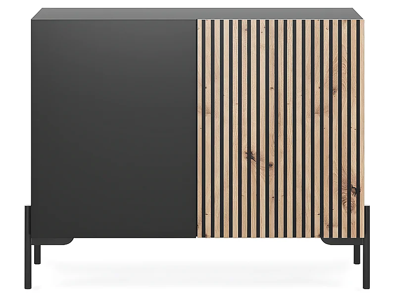 La cassetteria a due ante - 92 cm - nero/rovene - Lammelo