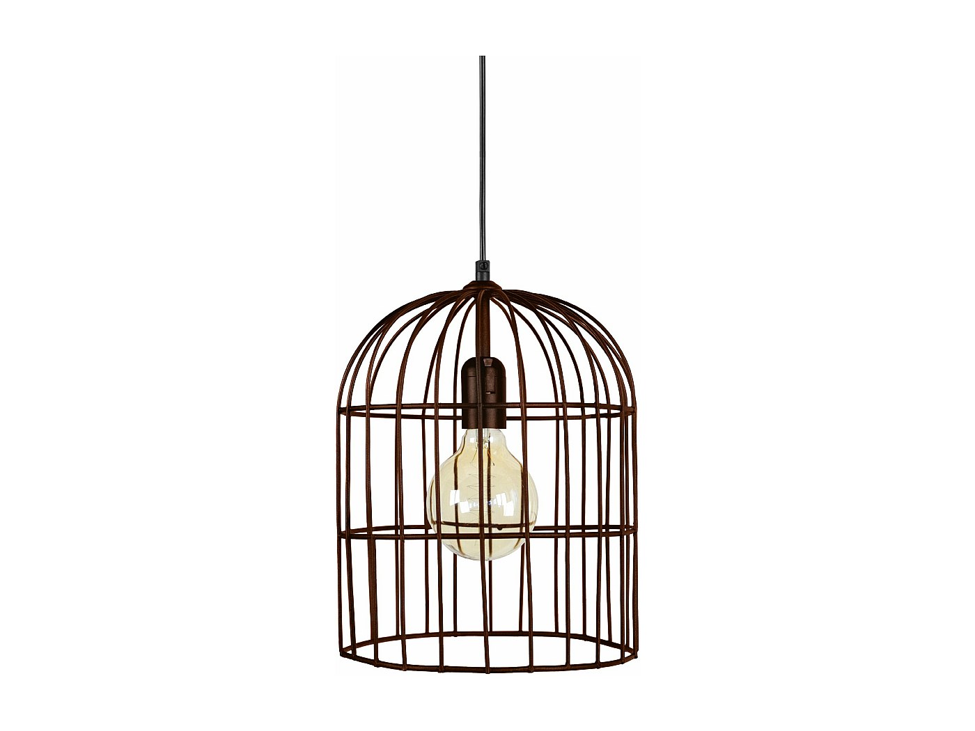 Suspension filaire métal marron 90 cm.